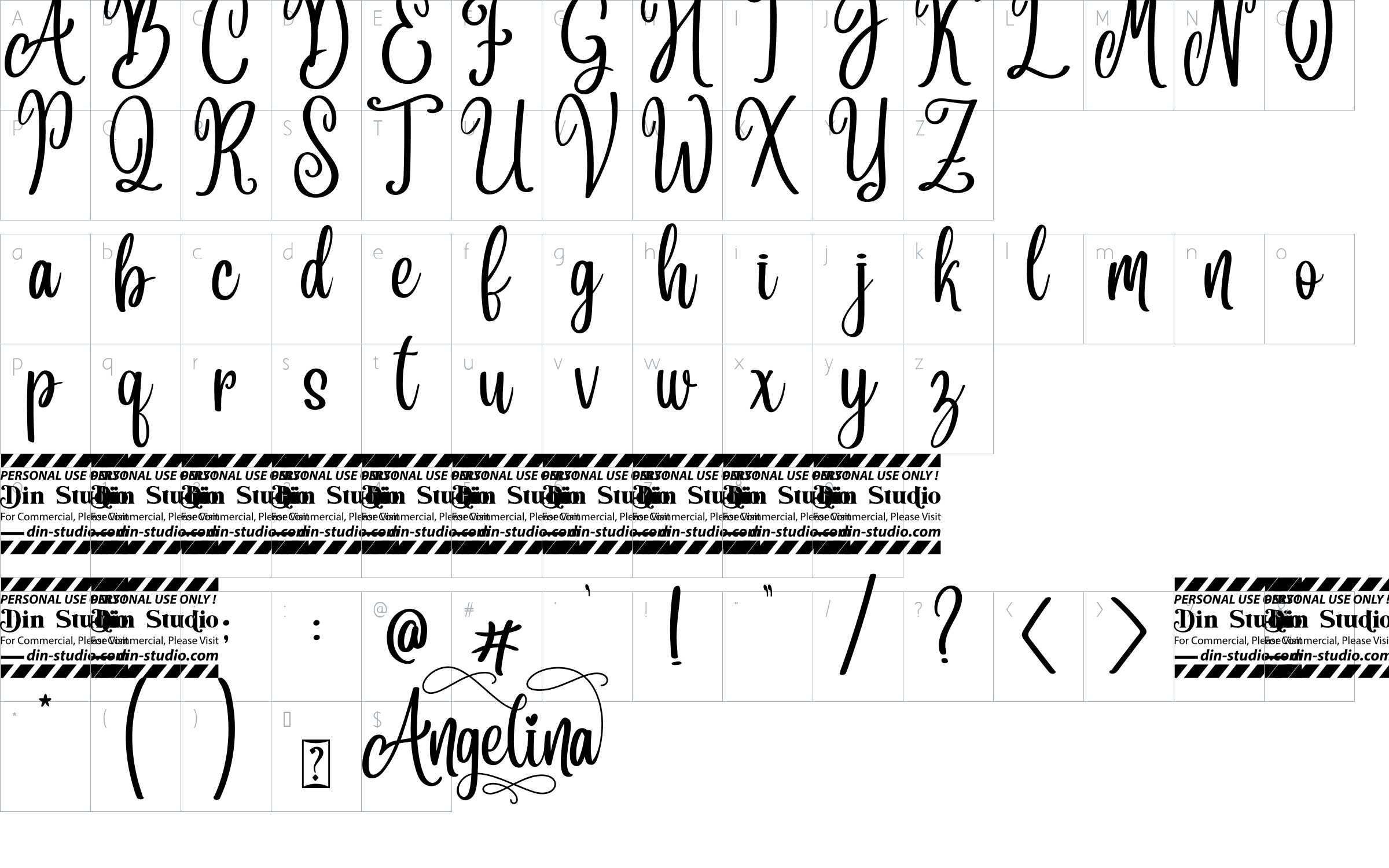 Angelina font - clickfreefonts