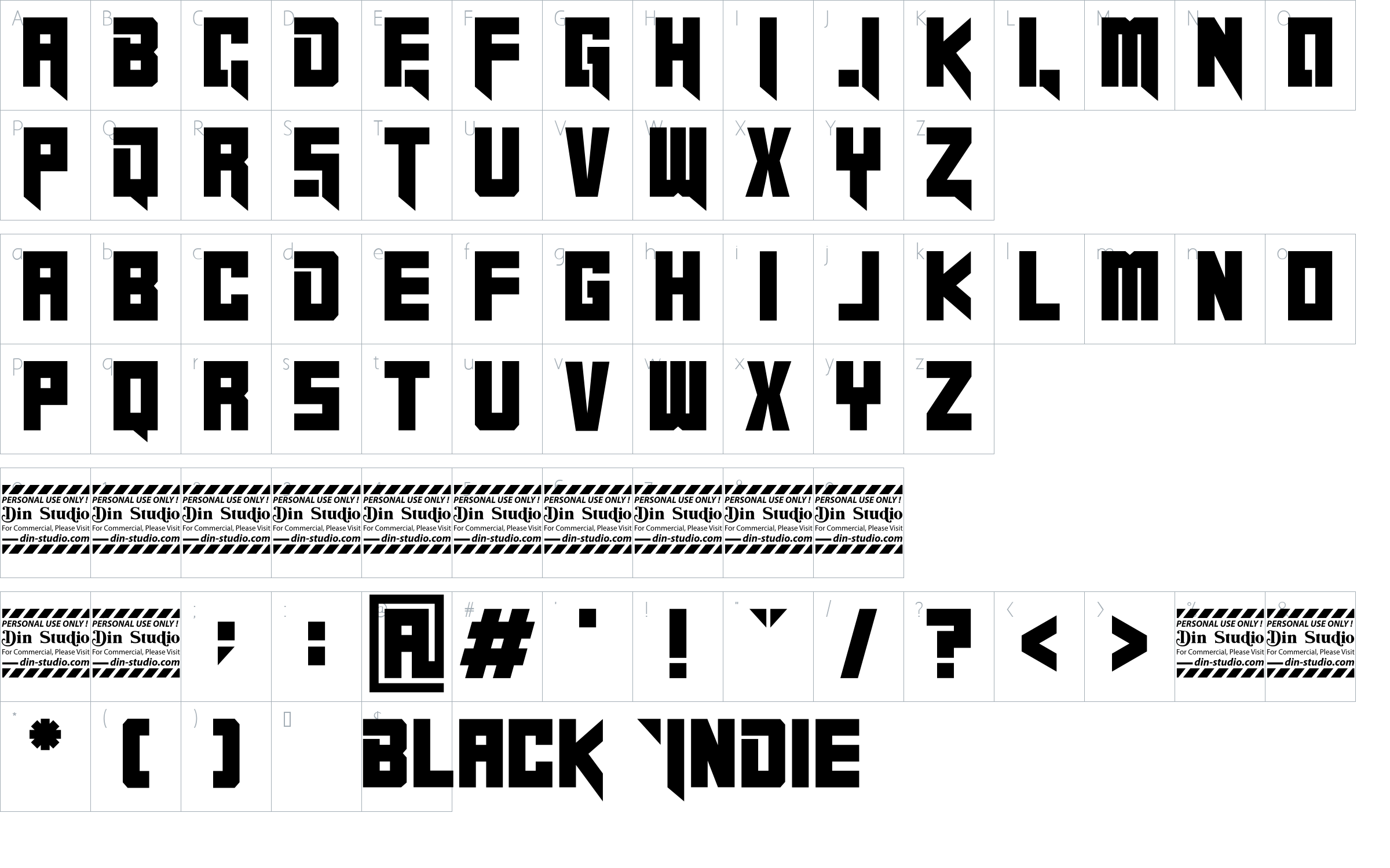 Black Indie font - clickfreefonts