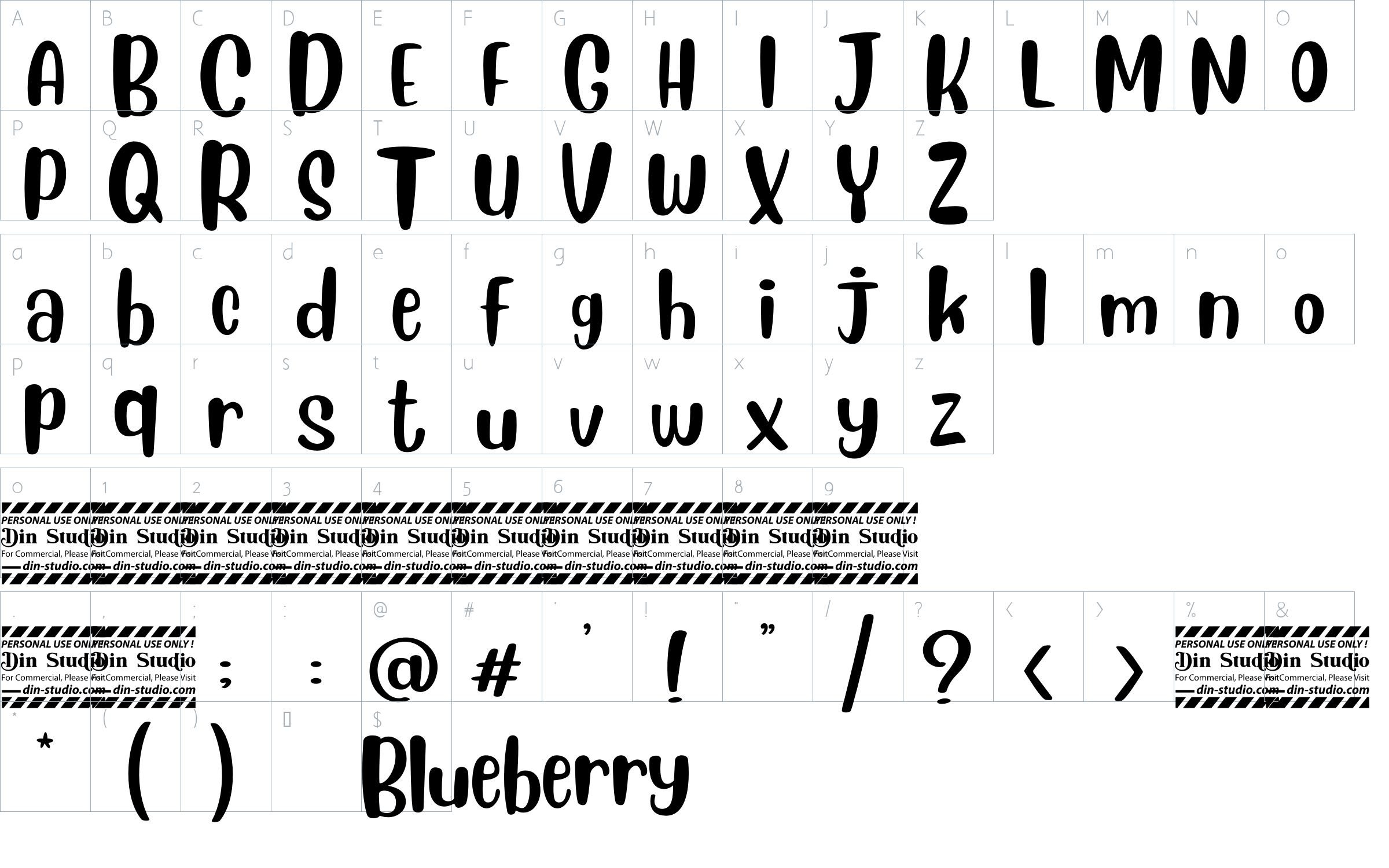 Blueberry font - clickfreefonts