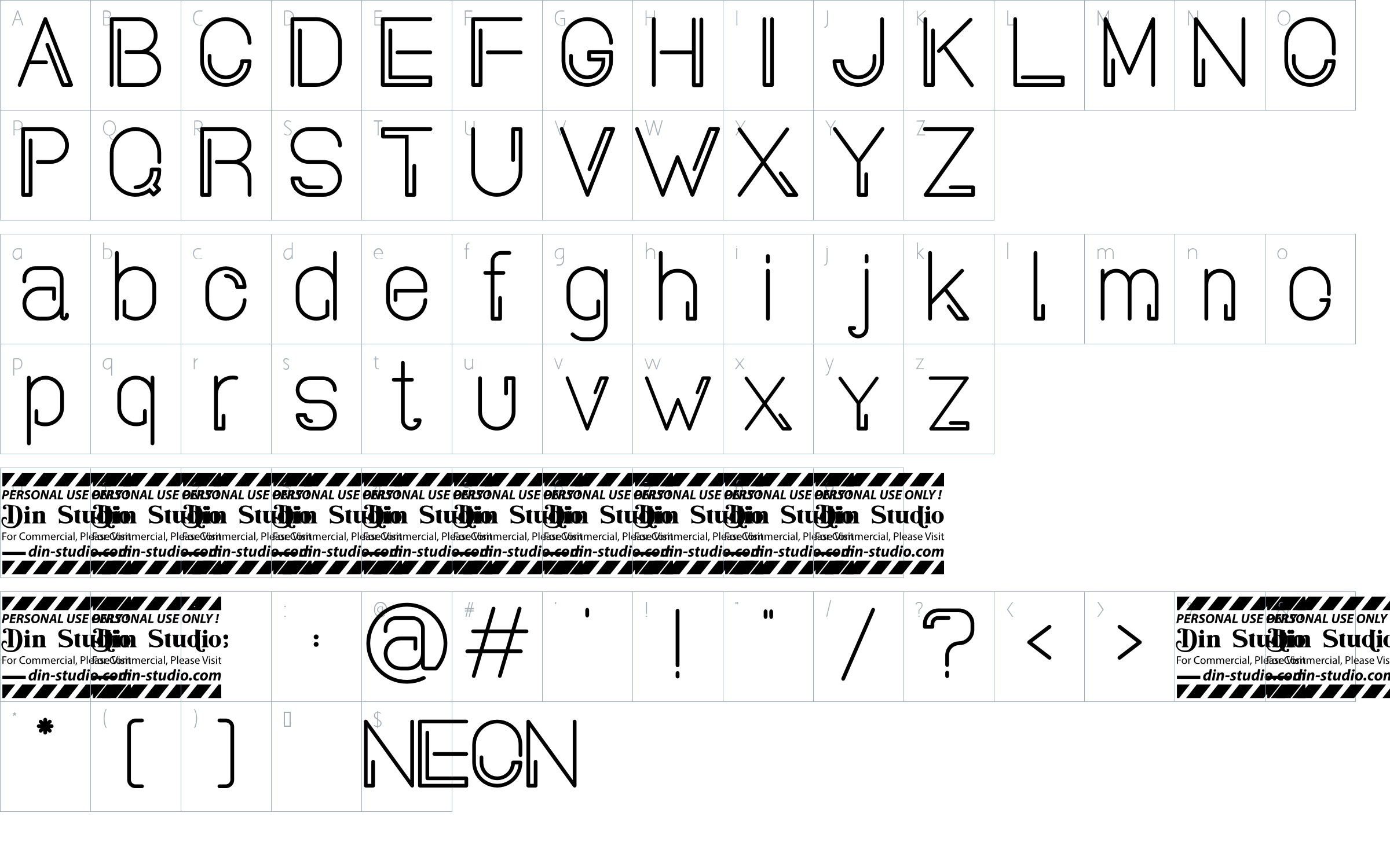 Neon Planet font - clickfreefonts