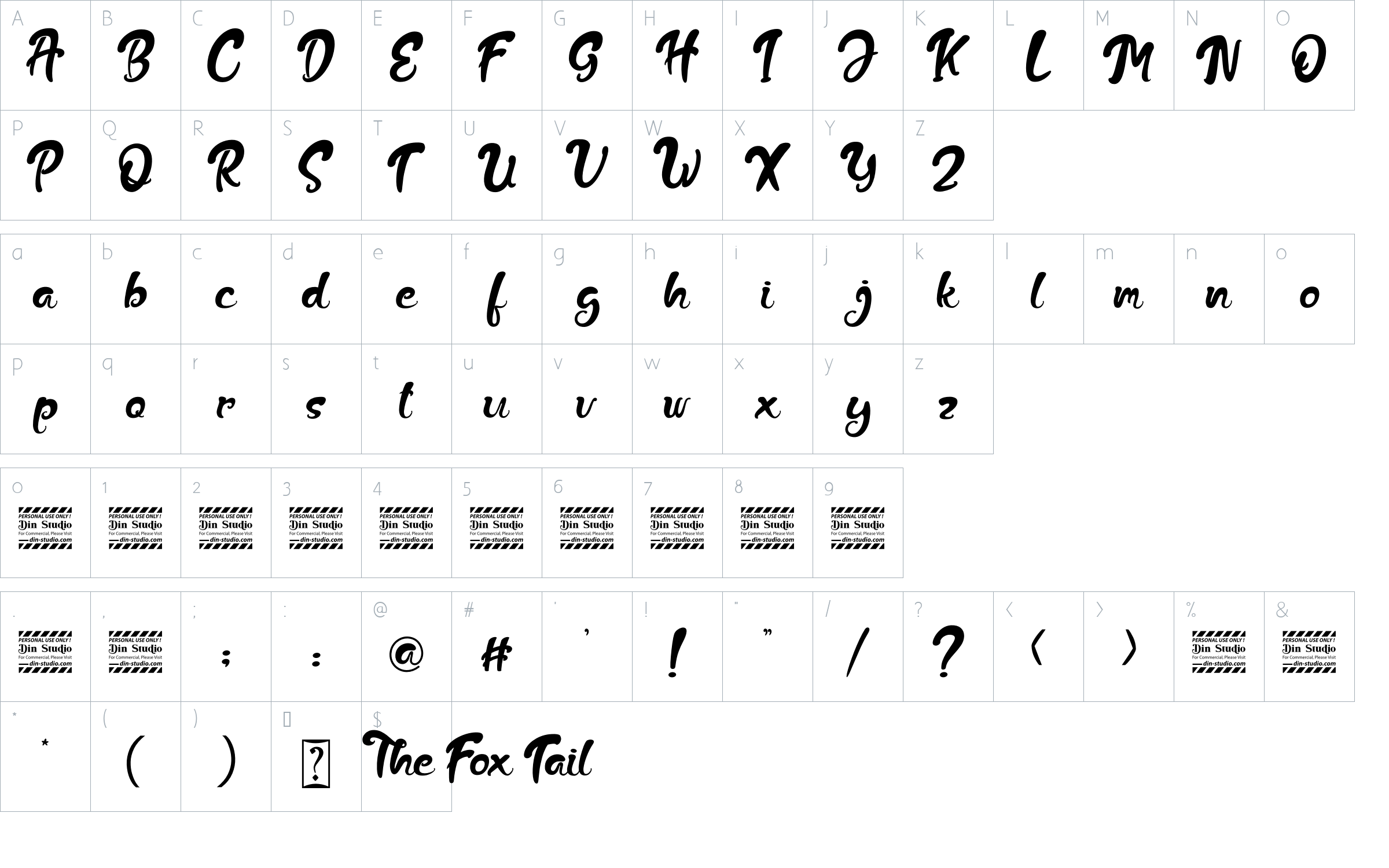 The Fox Tail font - clickfreefonts