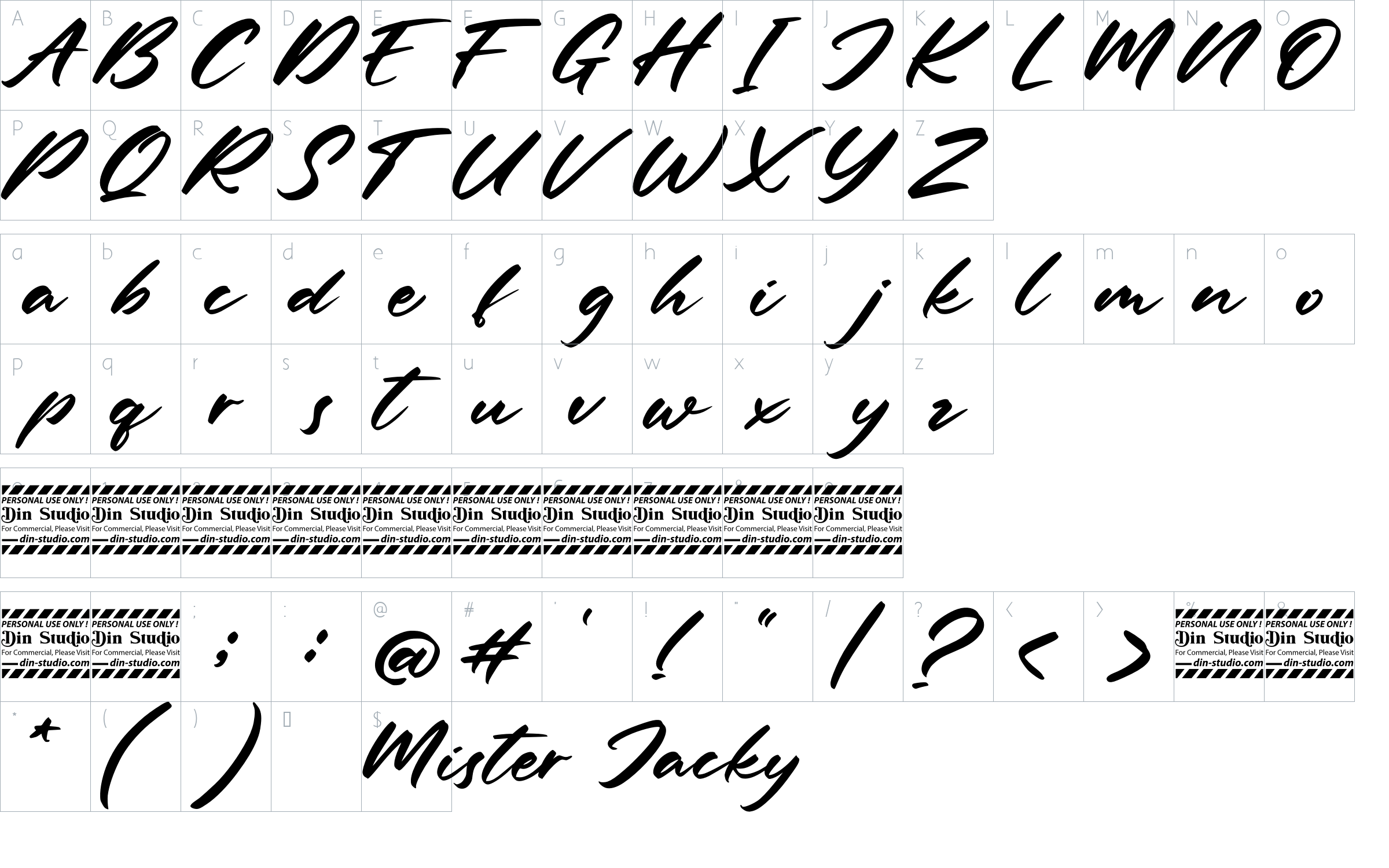 Mister Jacky font - clickfreefonts