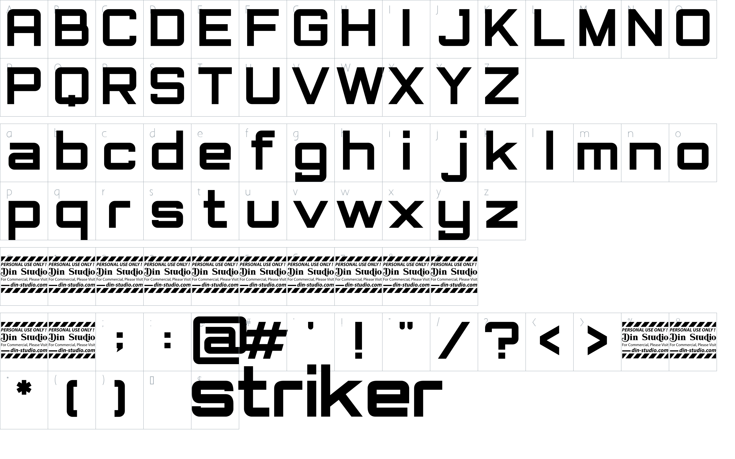 Striker font - clickfreefonts