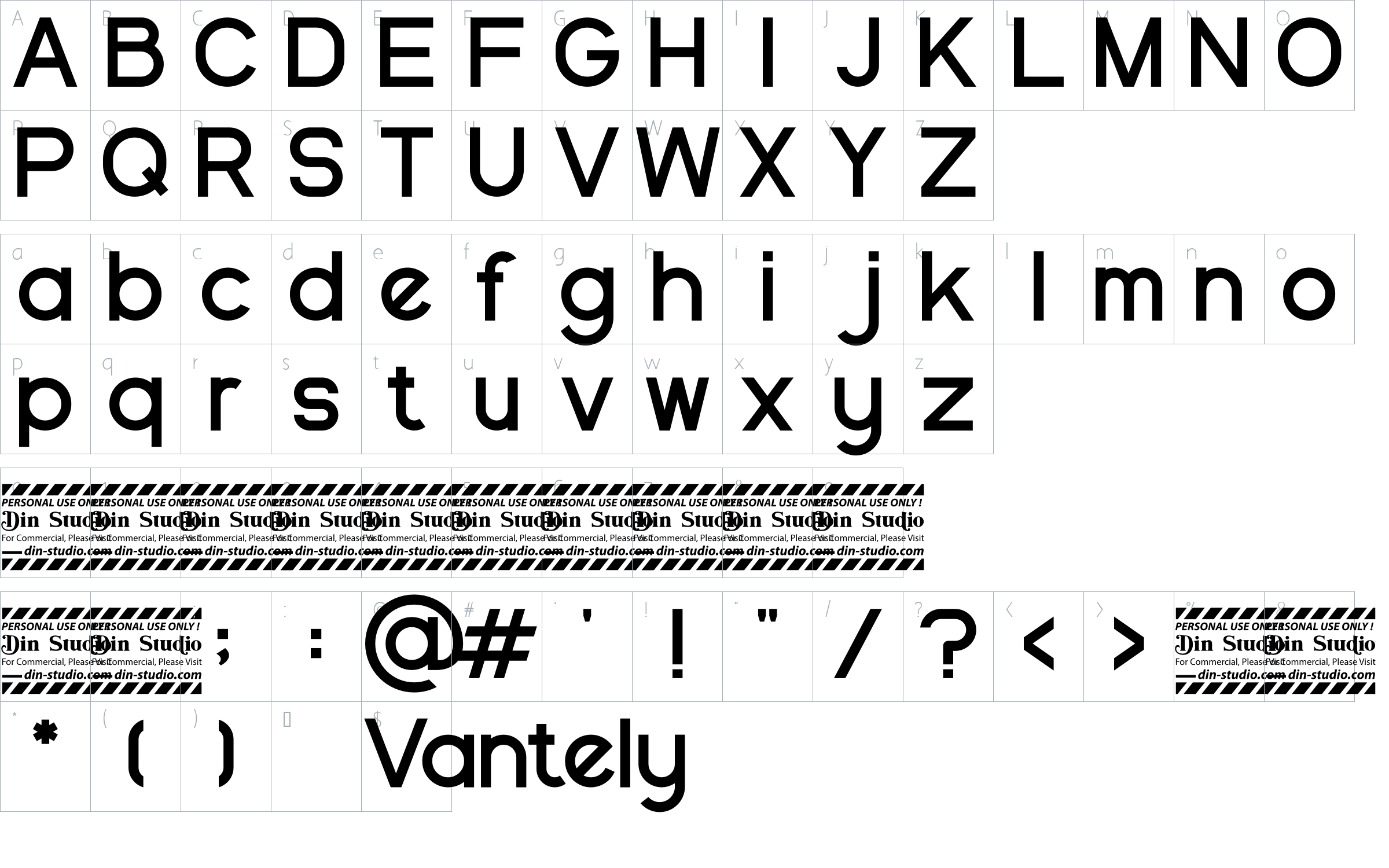 Vantely font - clickfreefonts
