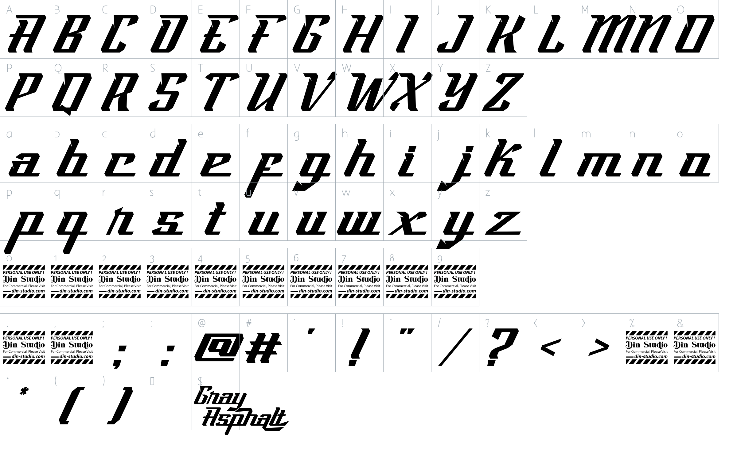 Gray Asphalt font - clickfreefonts