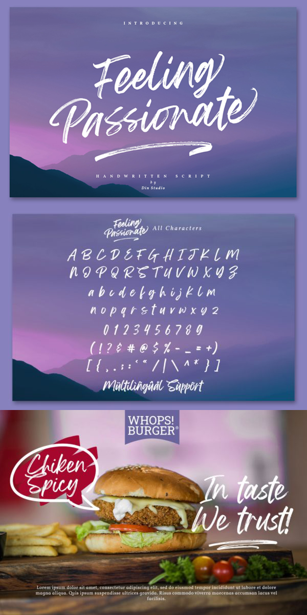 Feeling Passionate font - clickfreefonts