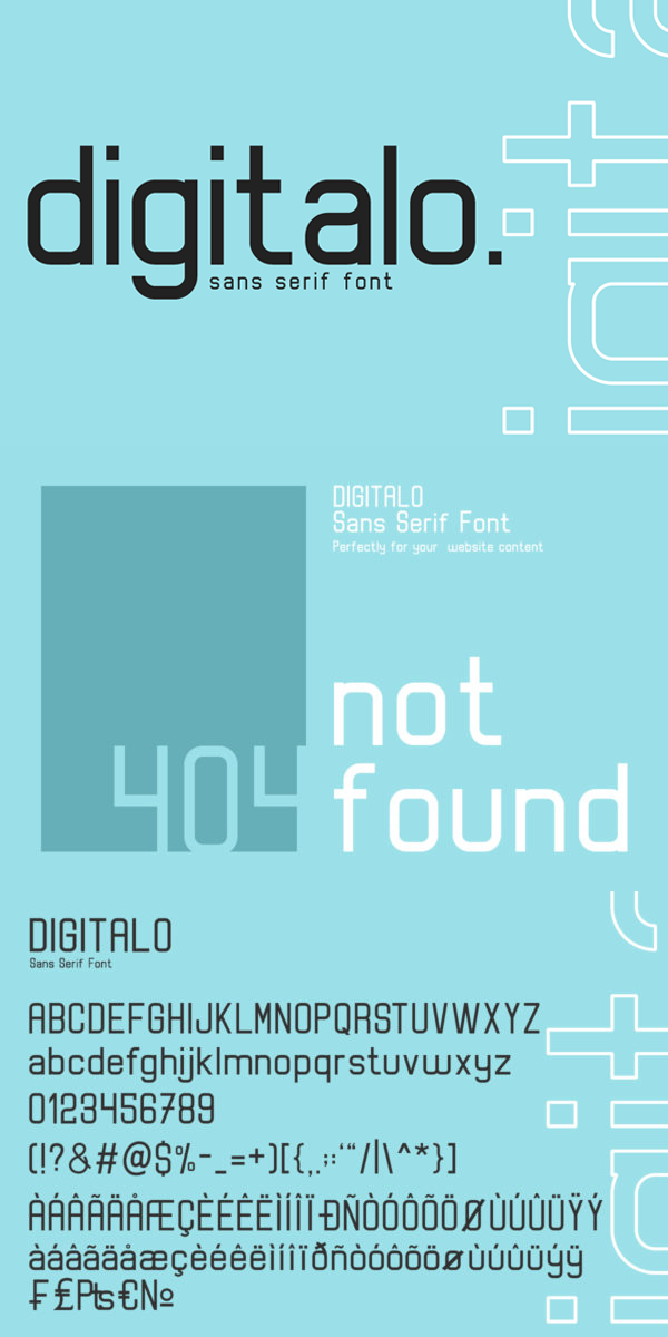 Digitalo font - clickfreefonts