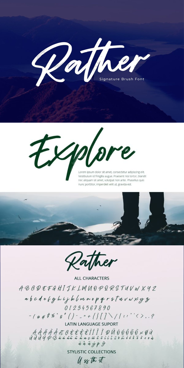 Rather font - clickfreefonts