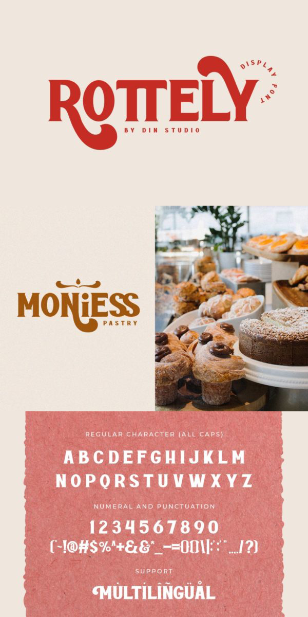 Rottely font - clickfreefonts