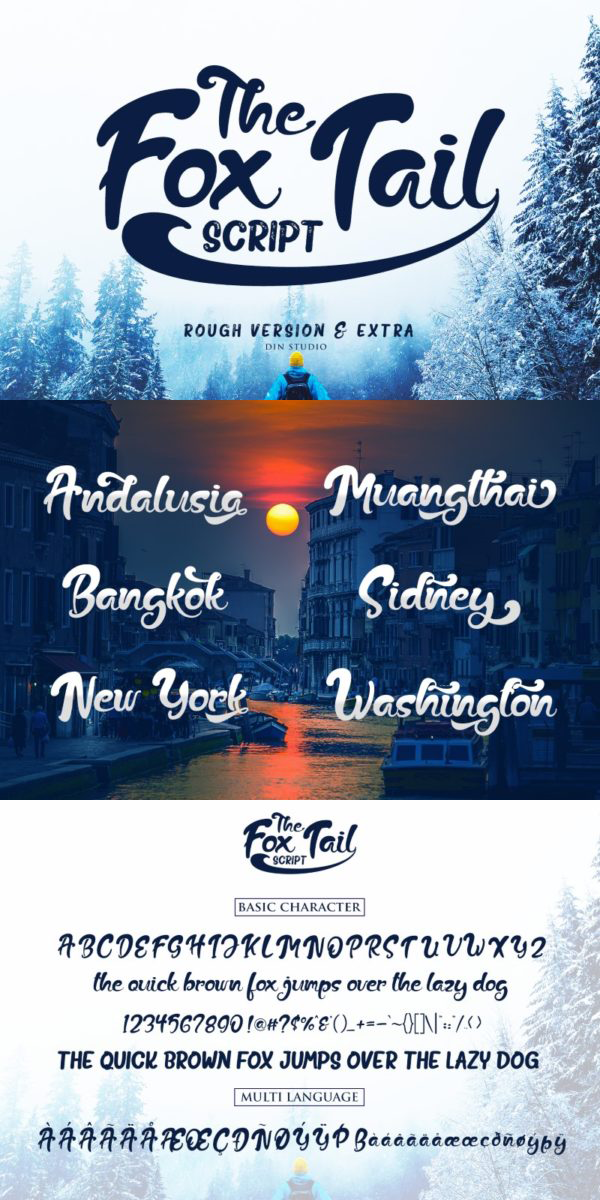 The Fox Tail font - clickfreefonts