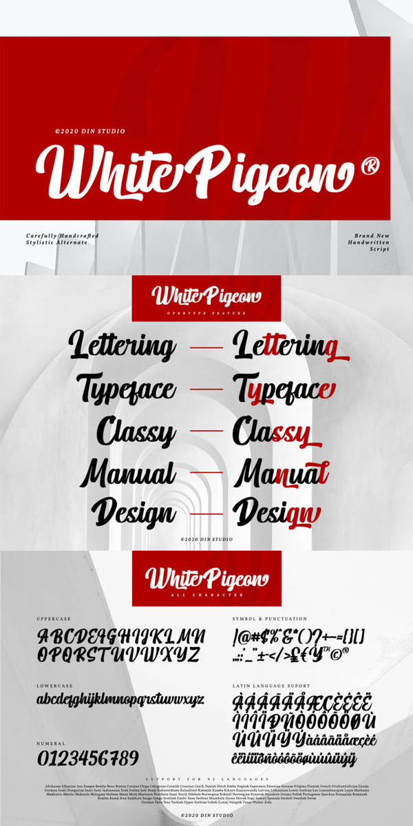 White Pigeon font - clickfreefonts