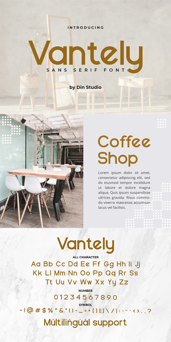 Vantely font - clickfreefonts