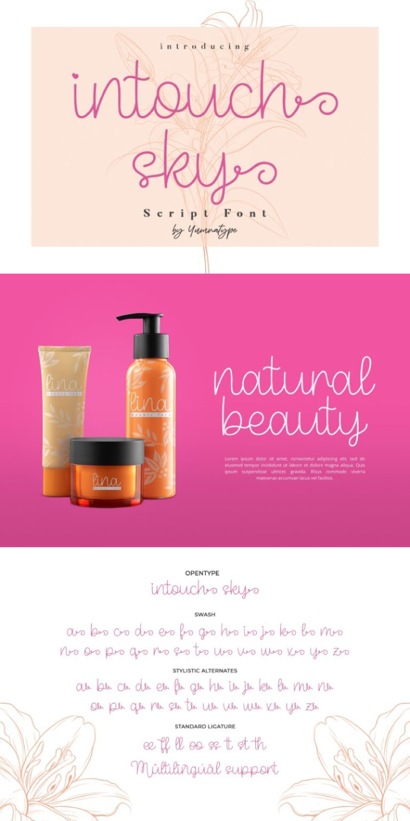 Intouch Sky font - clickfreefonts