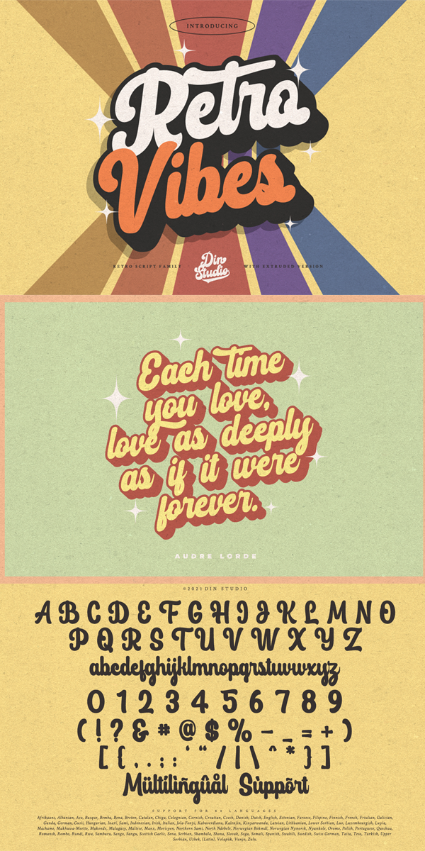 Retro Vibes font - clickfreefonts