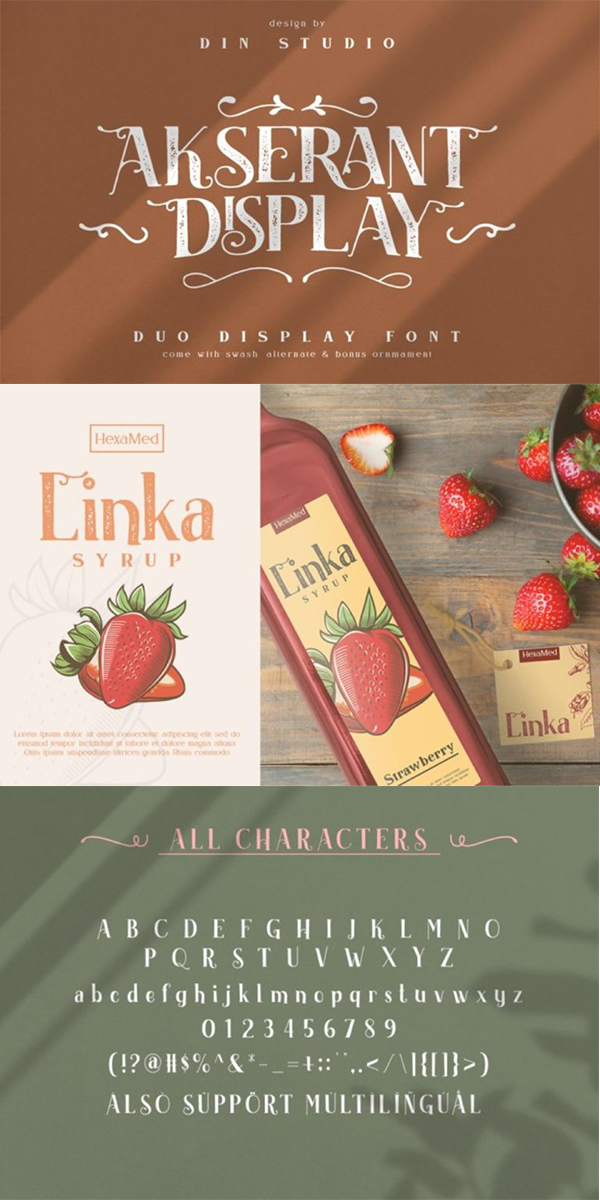 Akserant Display font - clickfreefonts