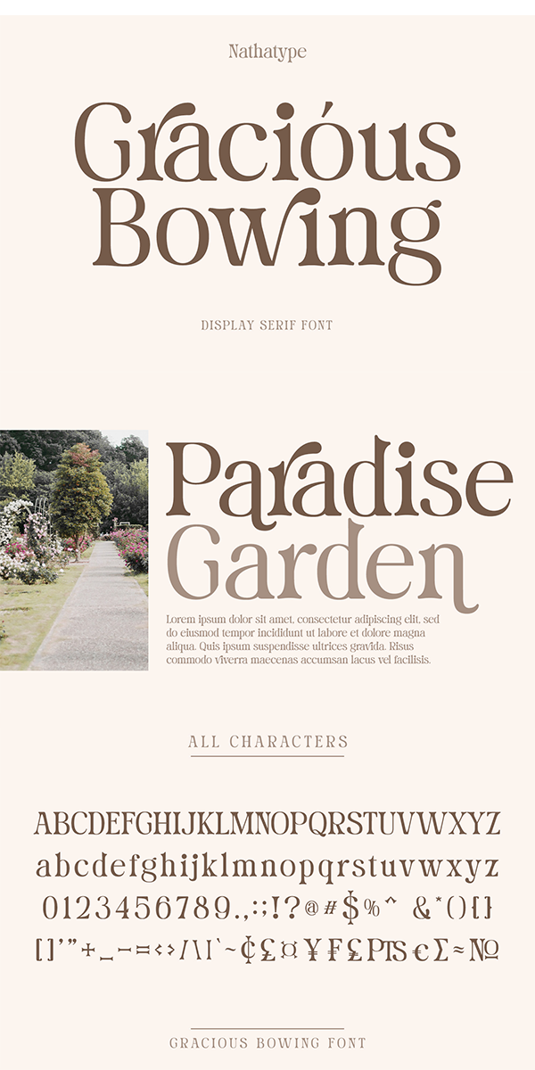 Gracious Bowing font - clickfreefonts