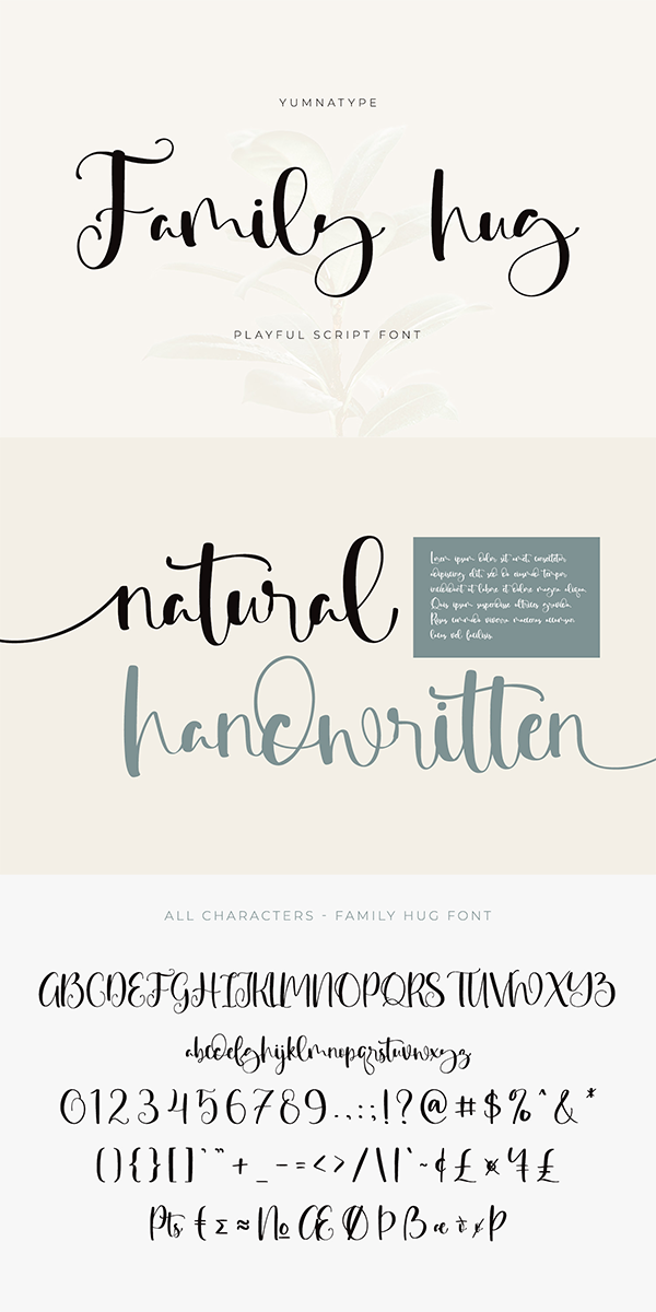 Family Hug font - clickfreefonts