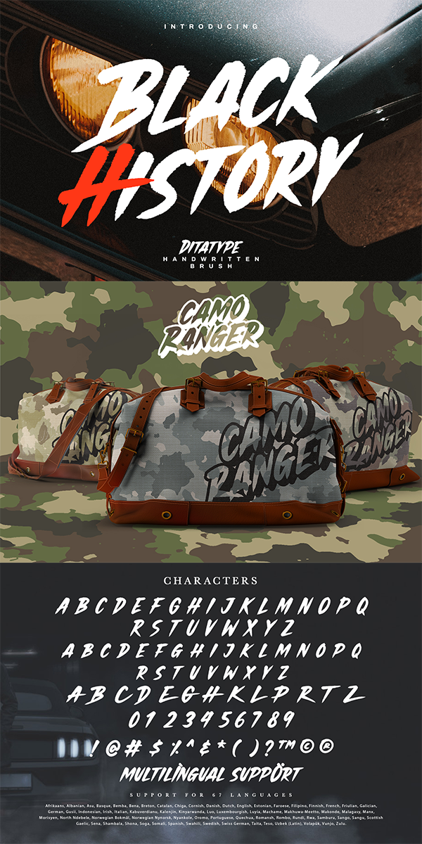 Black History font - clickfreefonts