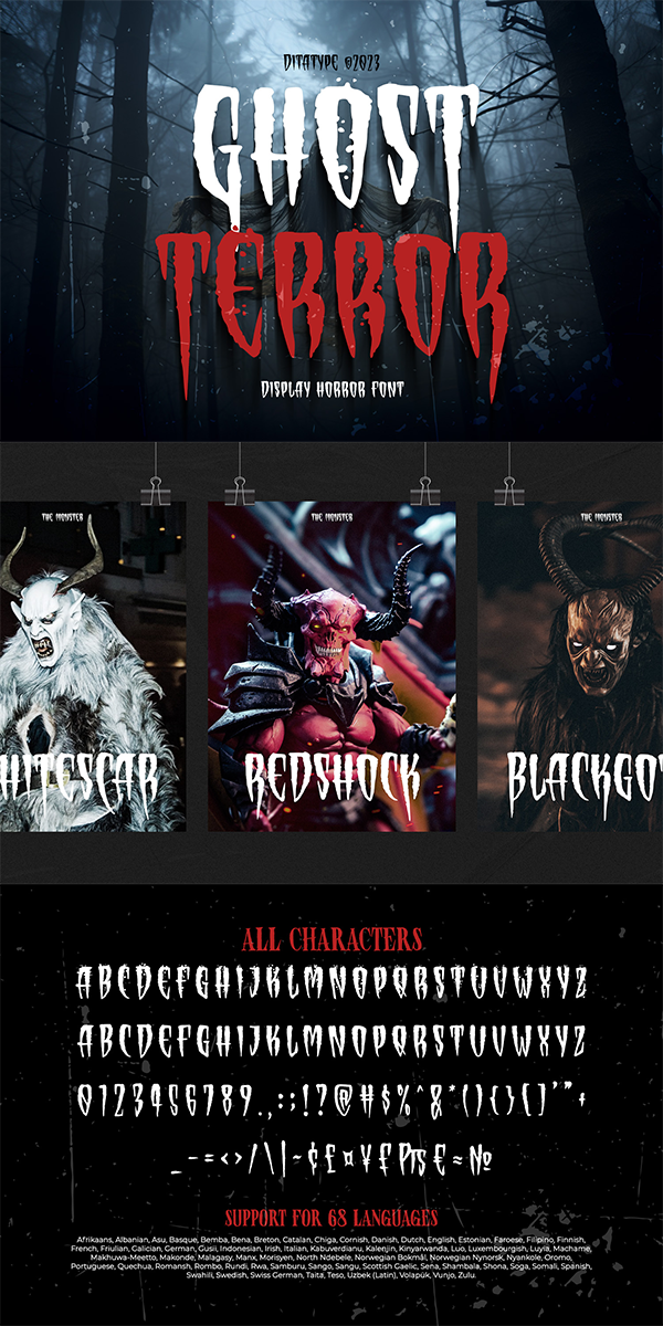 Ghost Terror font - clickfreefonts