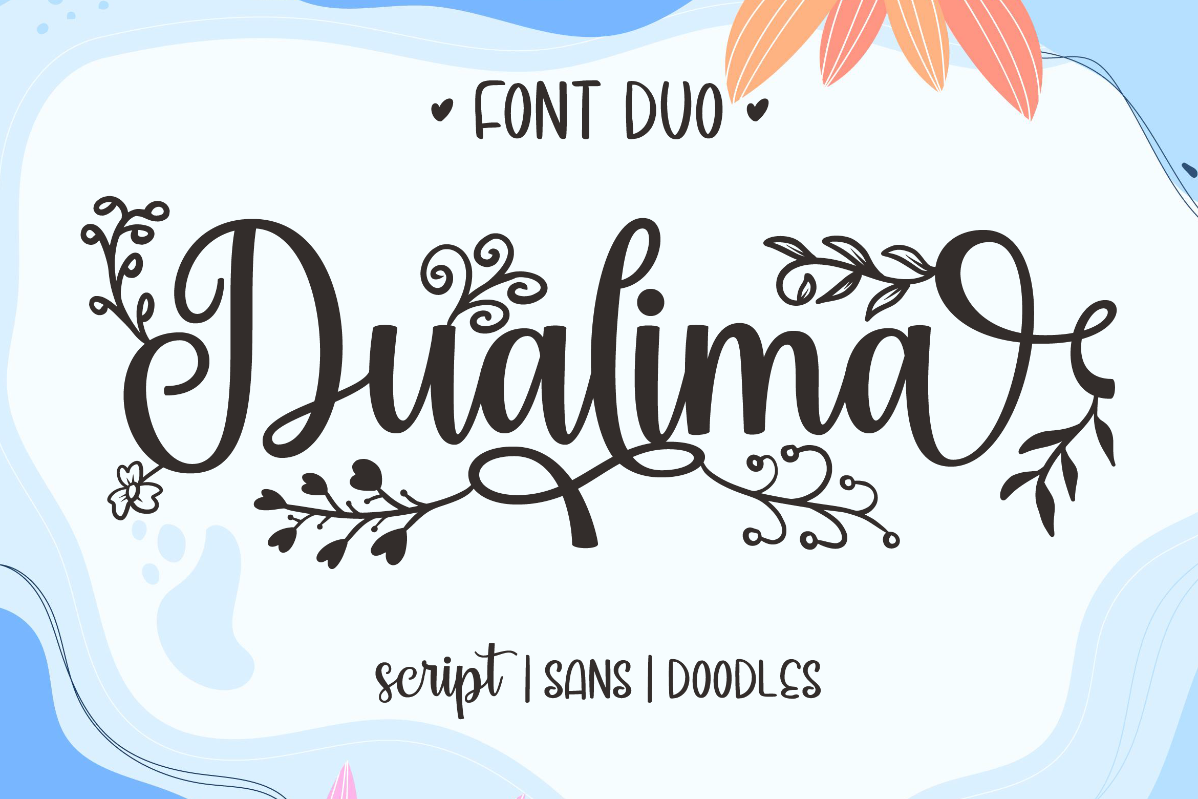 Dualima - Elegant and Flowing Trio Font font - clickfreefonts