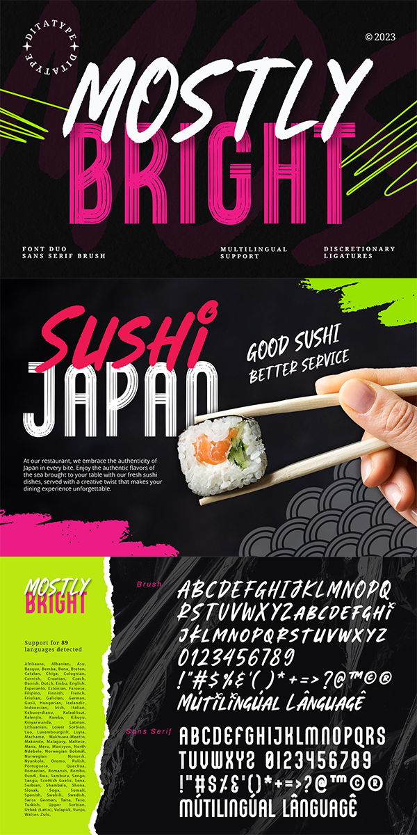 Mostly Bright font - clickfreefonts