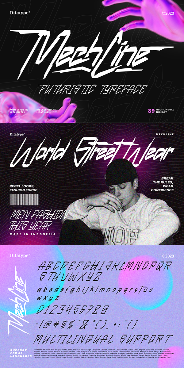 Mechline font - clickfreefonts