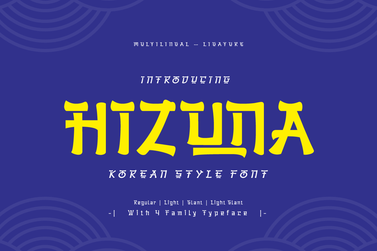 Hizuna - Korean Style Font font - clickfreefonts