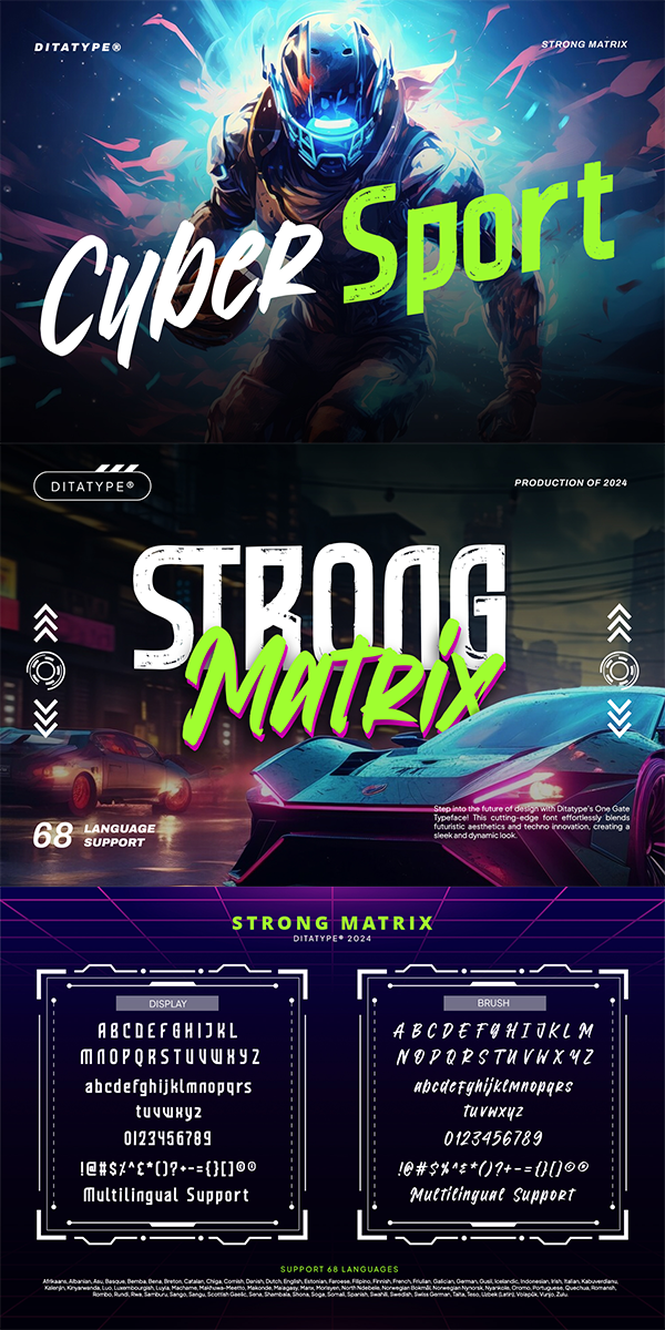 Strong Matrix font - clickfreefonts